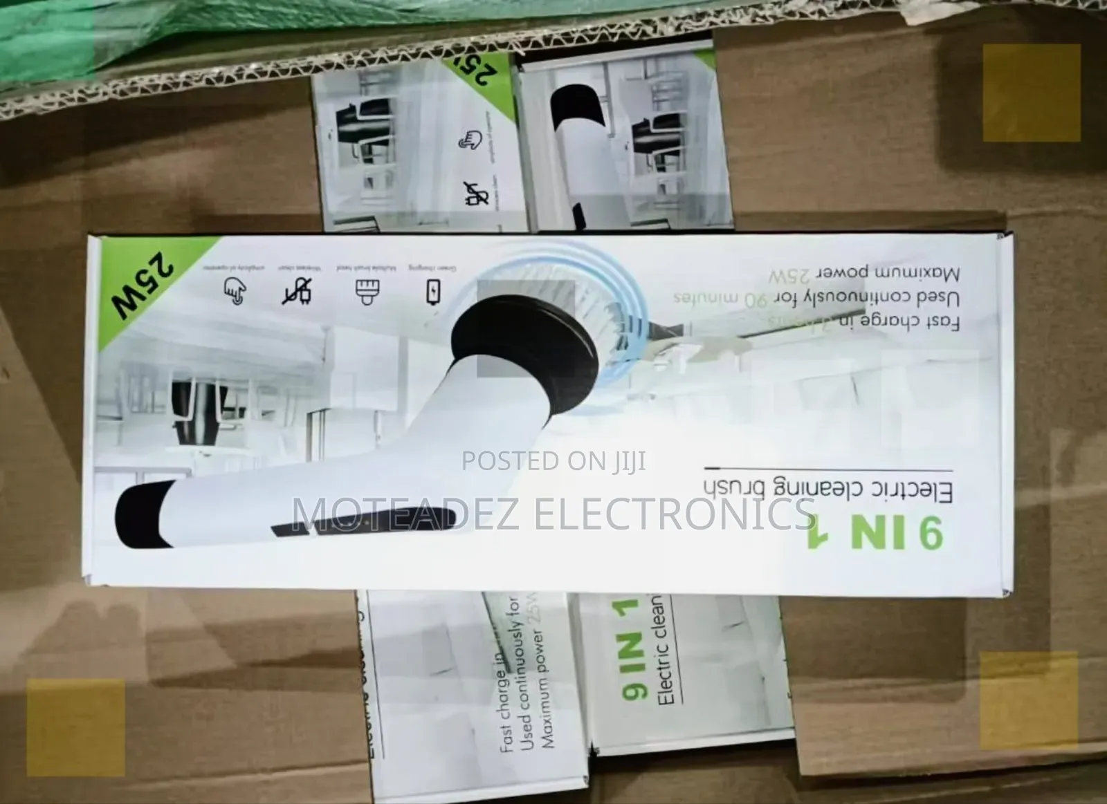 Rechargeable 9in1 (25w) Wireless Turbo Cleaning Spin Scrubber Brush in ...