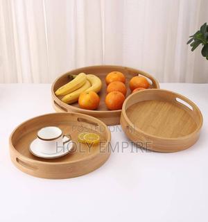 Bamboo Rectangular Round Tea Tray Simple Wooden Storage Trays Hotel in ...
