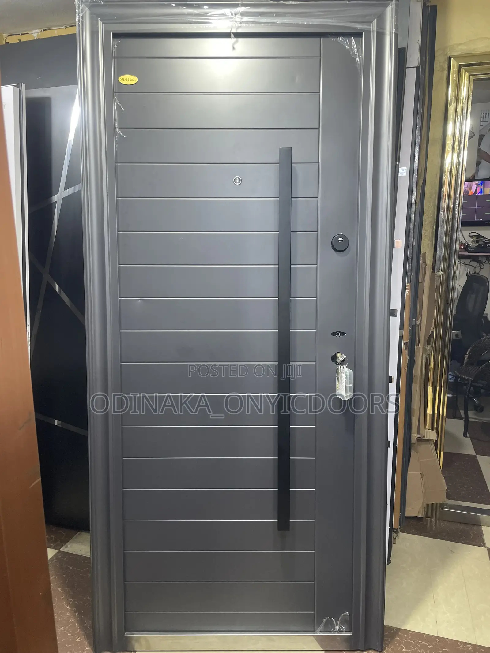 8ft By 3ft German Special Steel Door Grey (Vertical Line Design) in ...