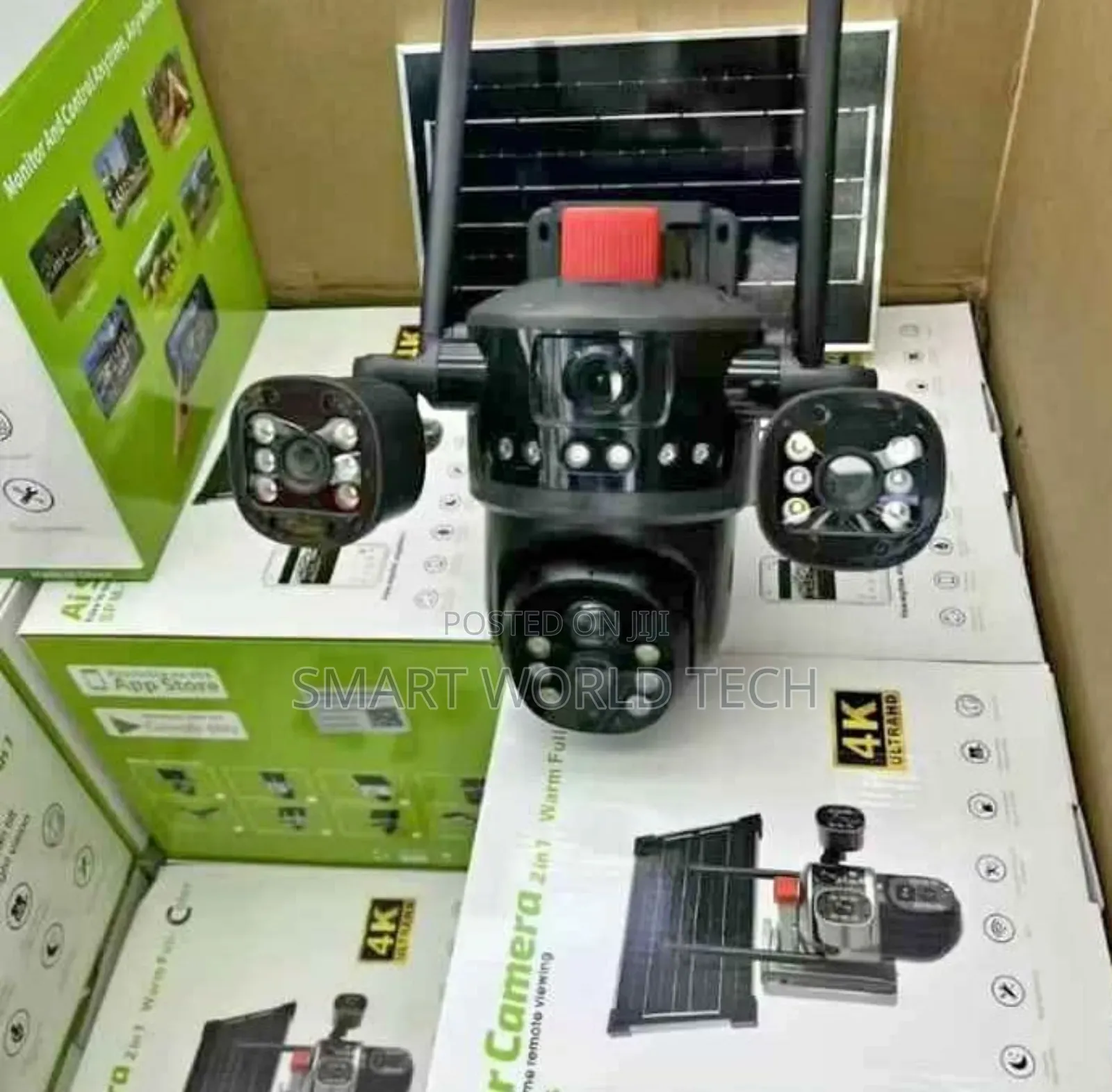 Triple Lens PTZ Solar System Camera Sim Card Enable in Owerri ...
