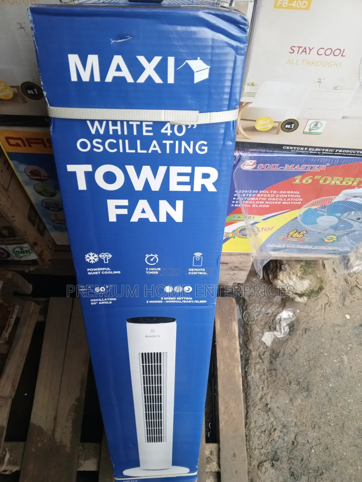 Maxi 40'' Standard Oscillating Tower Fan With Remote Control-45w in ...