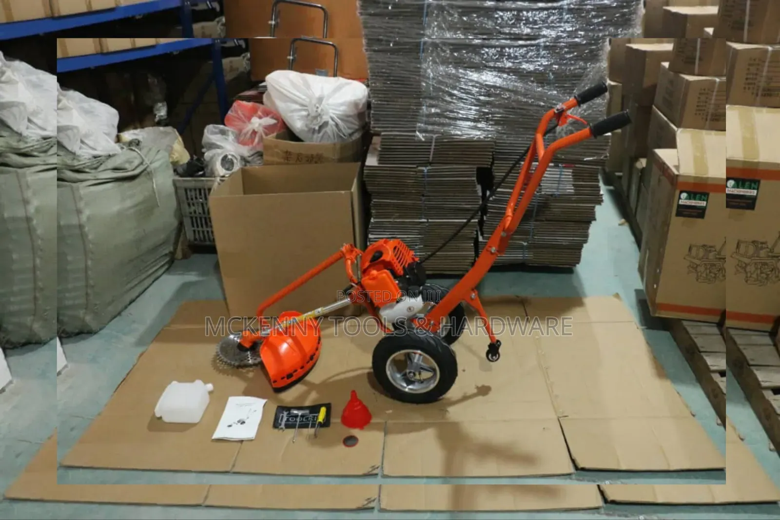 Wheel Brush Cutter, Also Known as a Wheeled Grass Trimmer or Weed Eate ...