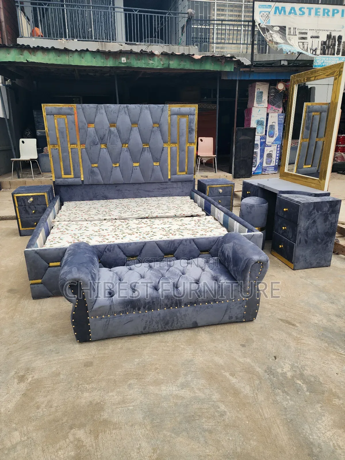 Complete Set of Upholstery Padded Bed Set in Lekki - Furniture, Chibest ...