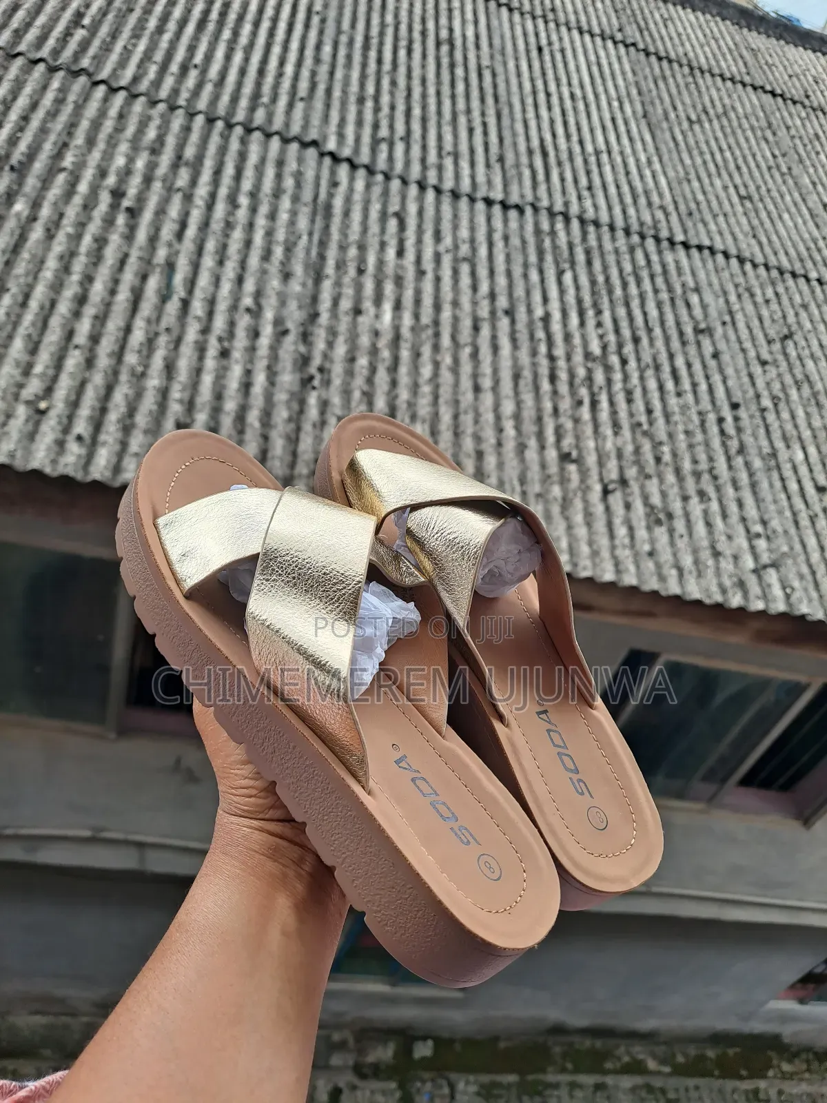 Soft Golden Slippers in Isolo - Shoes, Chimemerem Ujunwa | Jiji.ng