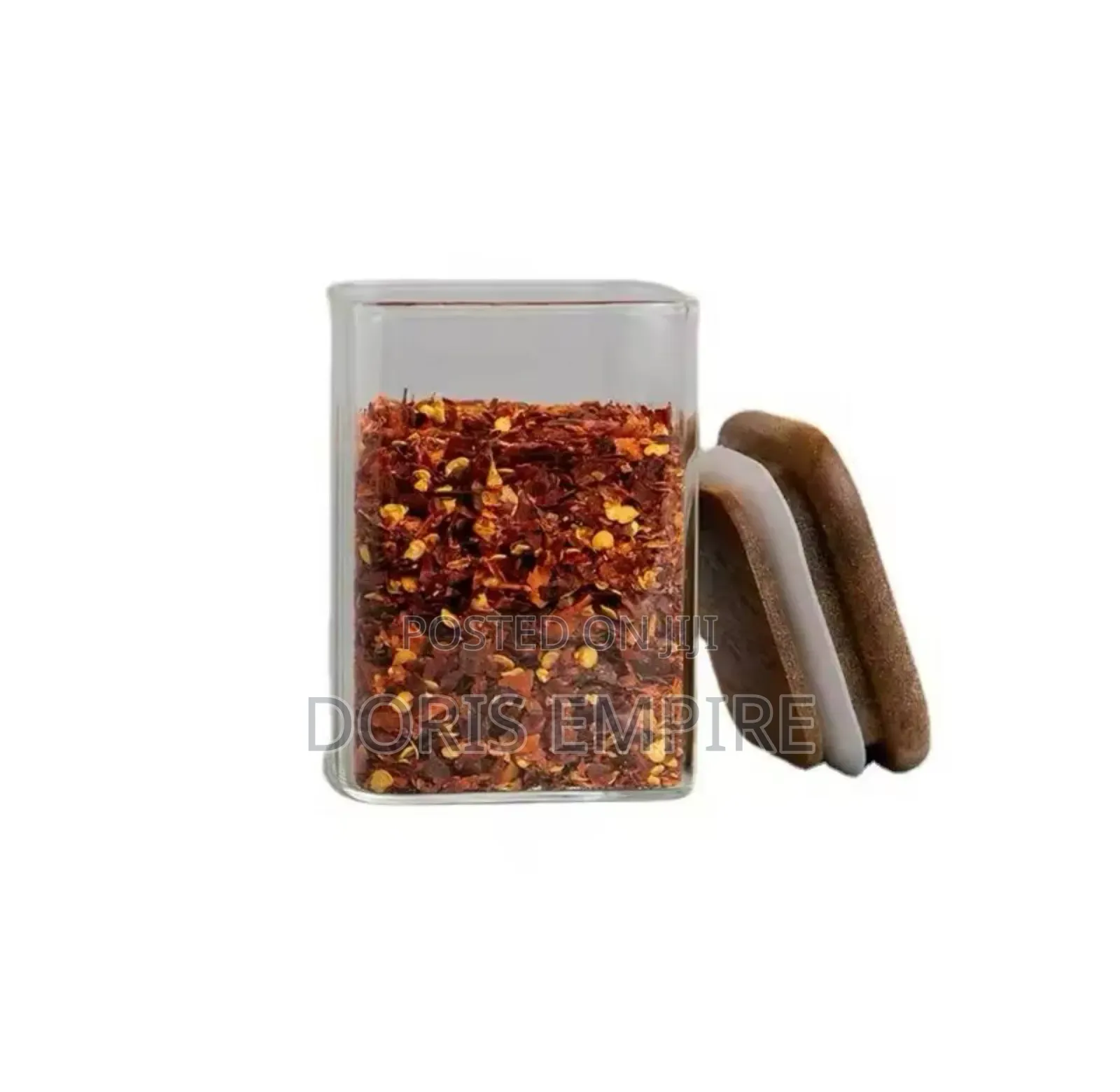 5oz Glass Jars Set Square Spice Jars With Bamboo Lids Food Storage in ...