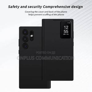 Samsung Galaxy S22, S23, 24 Ultra Smartview Sensor Leather Case for ...