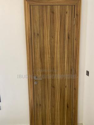 Strong Dark Cedar HDF Doors With Frame, Lock and Hinges in Mushin ...