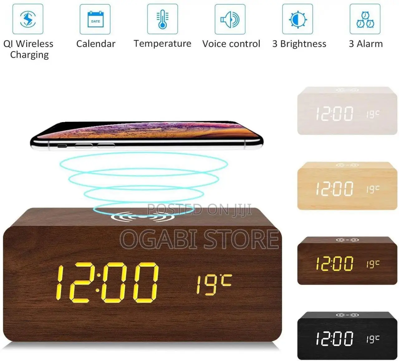 Wooden Digital Alarm Clock for sale - Ogabi Store Price: ₦ 18,000 on ...