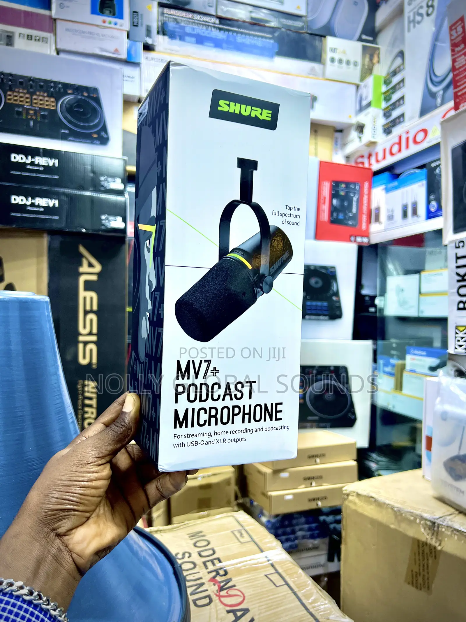 Shure Mv7+ Podcast Dynamic Microphone. Obs Certified, Usb-c Xlr Cable ...