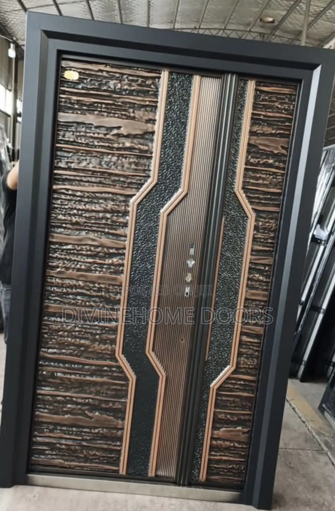Vertical Design Copper Door in Ikorodu - Doors & Security, Divinehome Doors | Jiji.ng