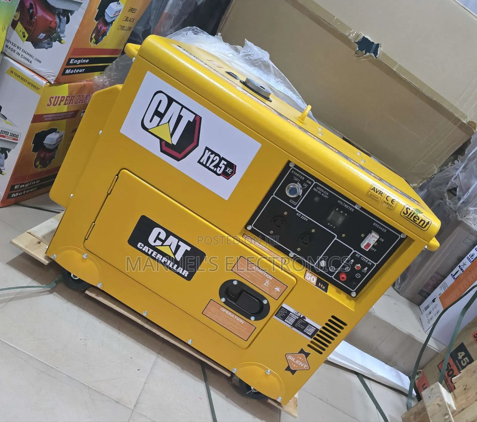 Original Cat Diesel Soundproof Generator 10.5kva 100% Copper Coil in Central Business District ...