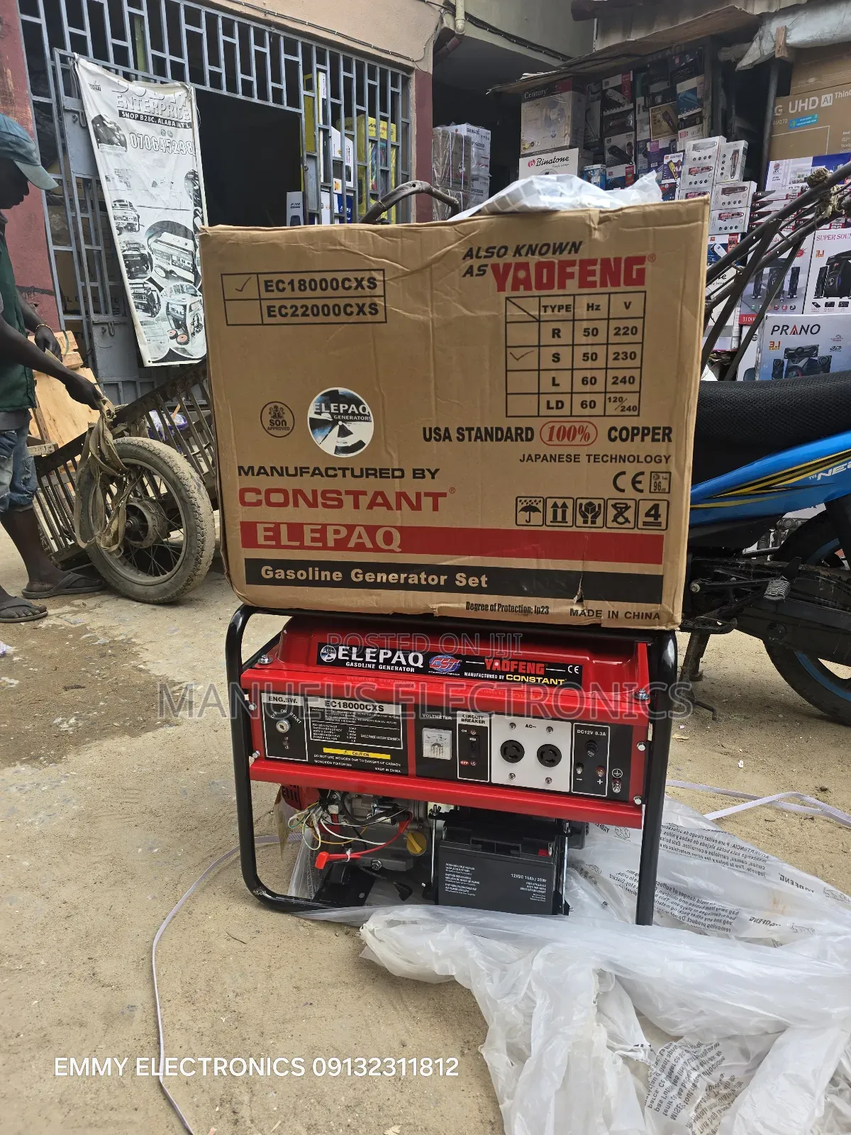 Original 8.5kva Elepaq Constant Petrol Generator 100%Copper Coil in Ibadan - Electrical ...