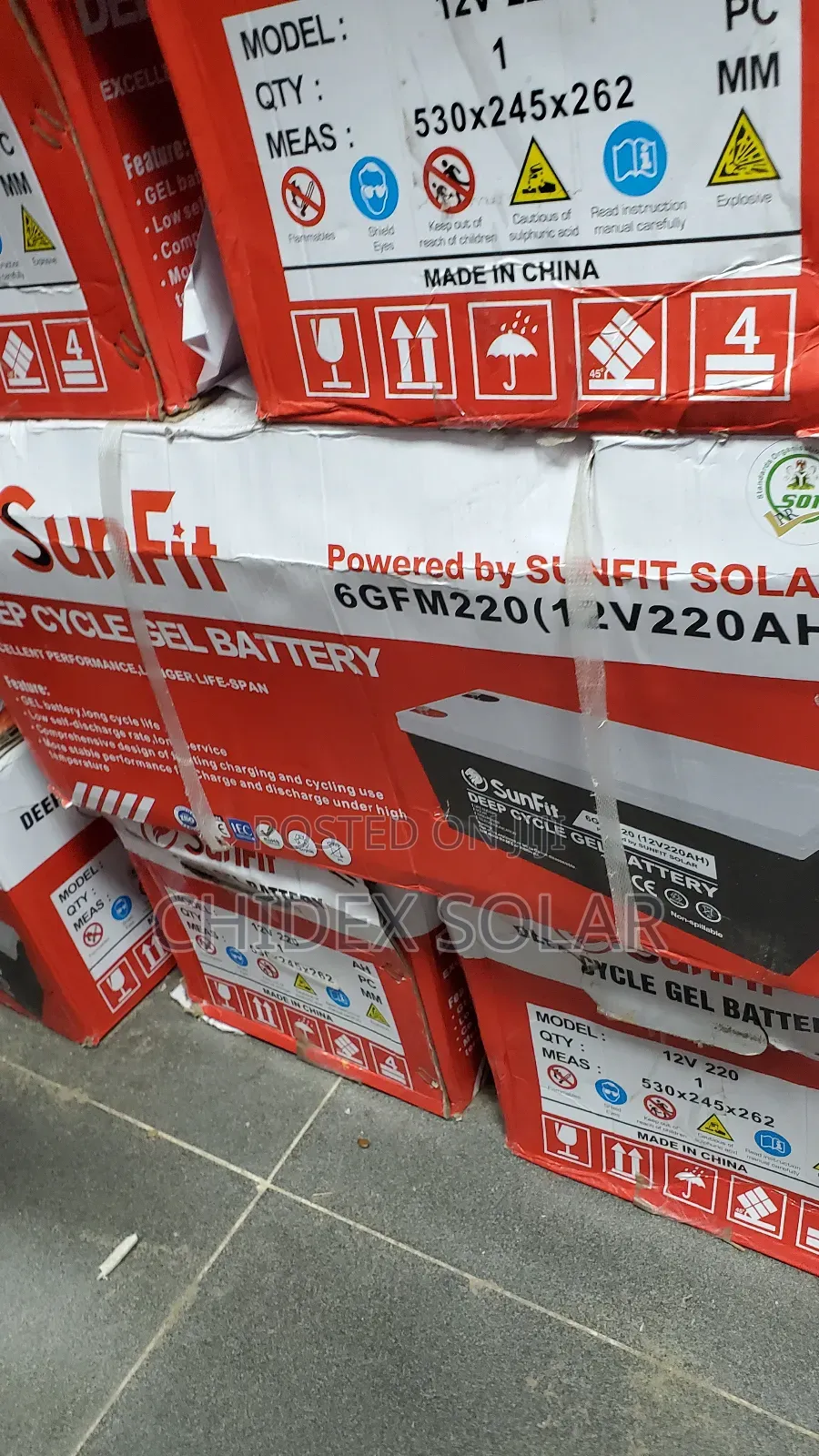 220ah 12v Sunfit Deep Cycle Gel Battery in Ido - Solar Energy, Chidex Solar | Jiji.ng