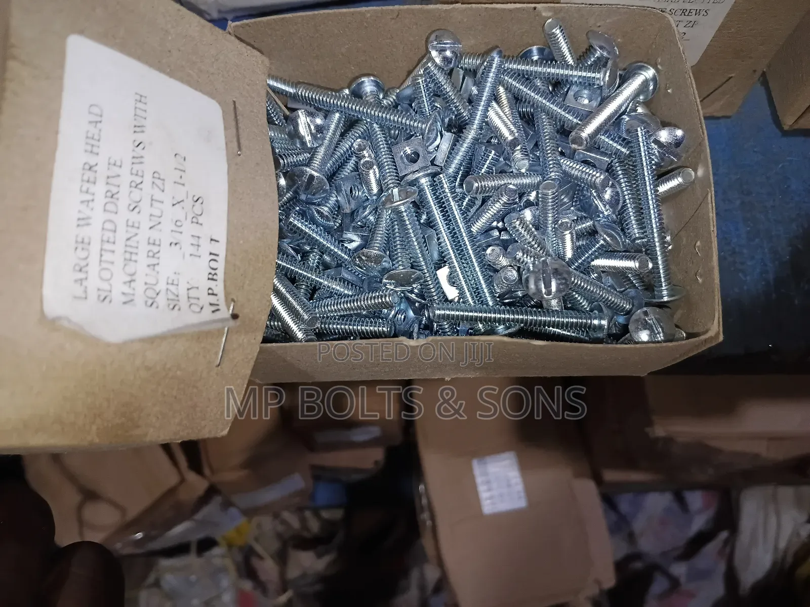 Large Wafer Head Slotted Drive Screw With Square Nut Zp in Lagos Island ...