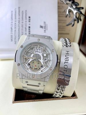 Hublot Silver Watch and Bracelet Set for sale - Purple store Price: ₦ ...
