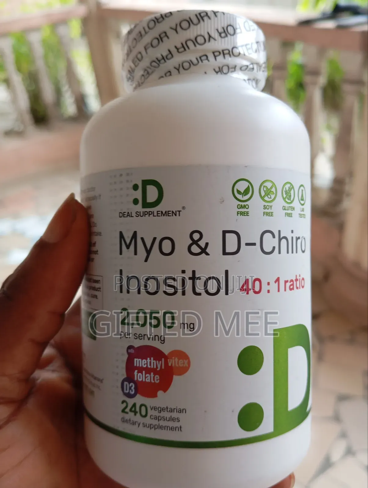 Myo+D-Chiro Inositol, Folate, Vit. D3 and Vitex, 240 Caps in Ojo ...