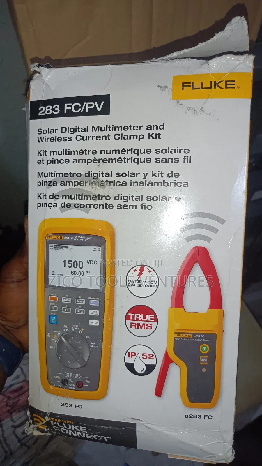 Fluke 283 Fc/Pv Solar Digital Multimeter and Wireless Current Clamp in ...