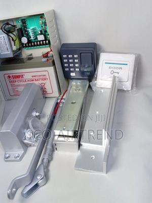 Fingerprint Access Control Kit Maglock, Power Supply, Battery, Exit B ...