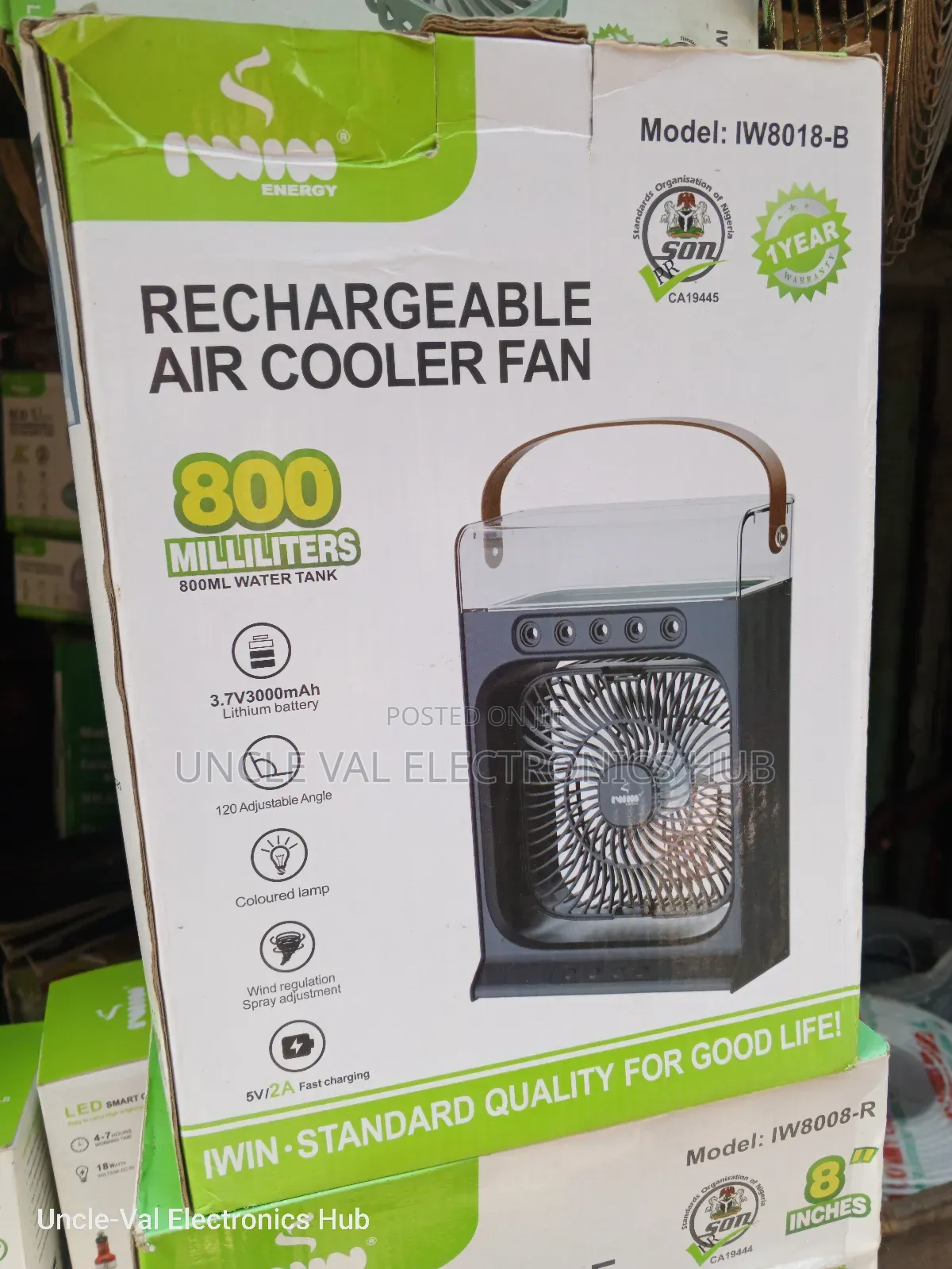 Iwin Rechargeable Air Cooler Fan in Ojo - Home Appliances, Uncle Val ...