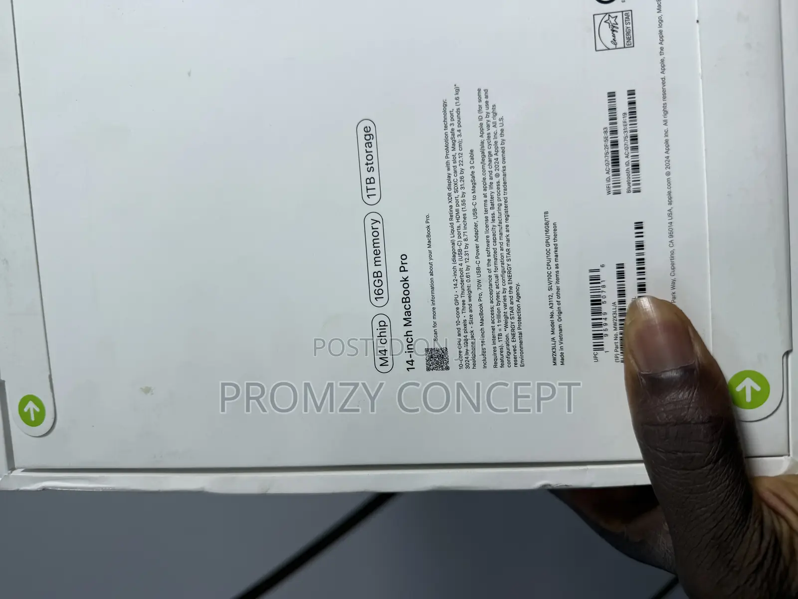 New Laptop Apple MacBook Pro 2024 M4 14-inch 16GB Apple M4 SSD 1T in ...