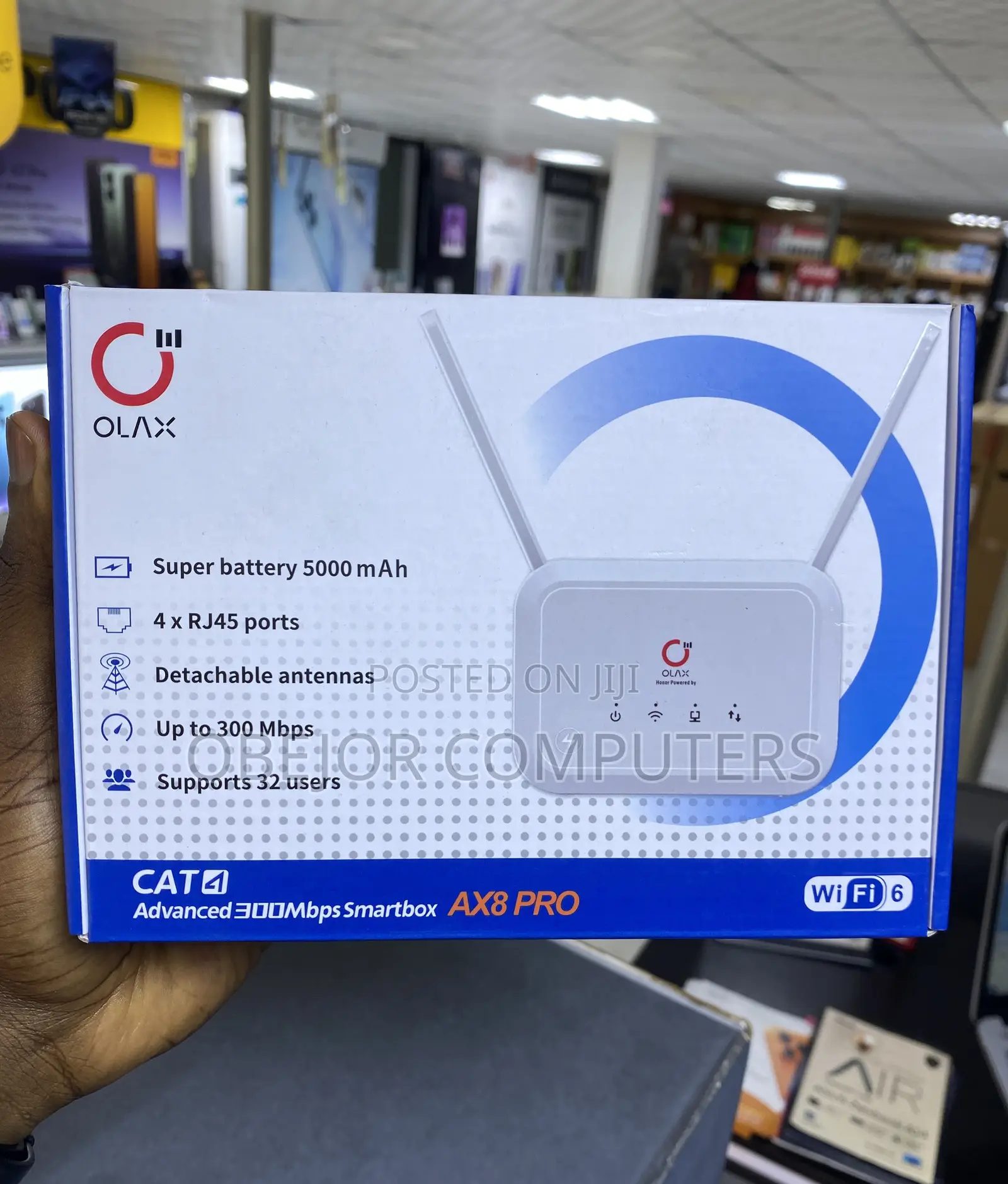 Olax Ax8 Pro 5000mah Powered Wi-Fi 6 Lte Cat4 Router for sale - Obejor ...
