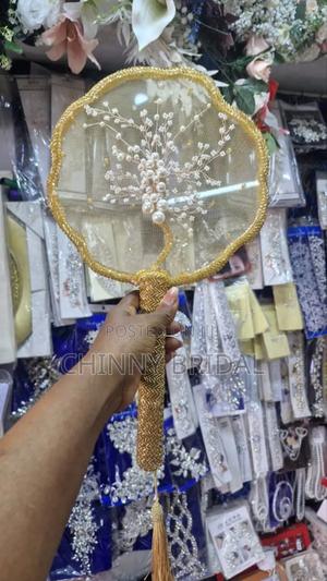 Transparent Glass Gold Hand Fan in Lagos Island (Eko) - Wedding Wear ...