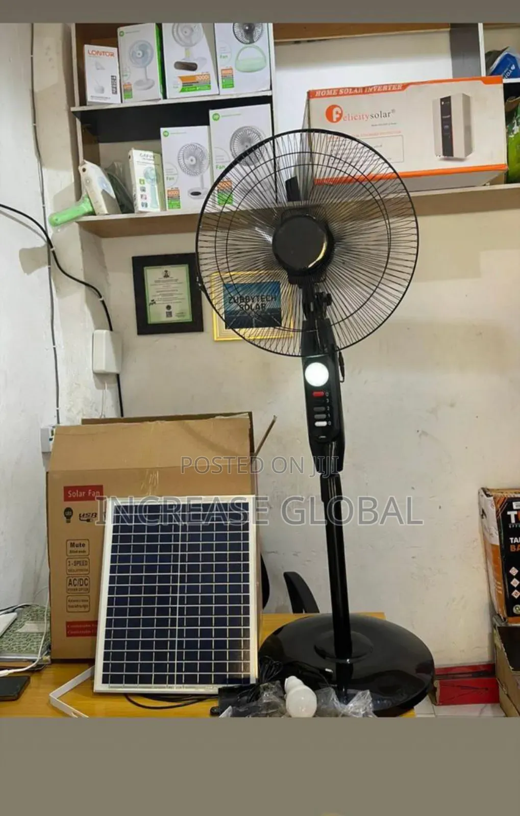 16inches Solar Fan. Uses Ac Dc Current For Performance. in Lagos Island ...