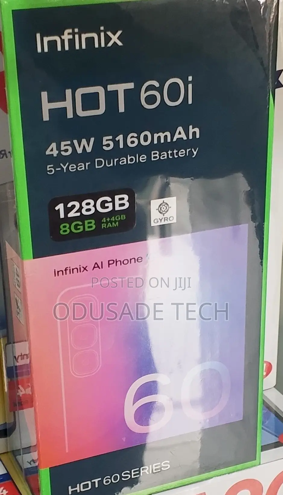 New Infinix Hot 60i 128 GB Black in Yaba - Mobile Phones, Odusade Tech | Jiji.ng