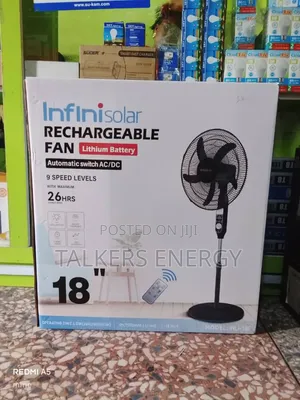 18 Inches Solar Rechargeable Standing Fan in Ikorodu - Home Appliances ...