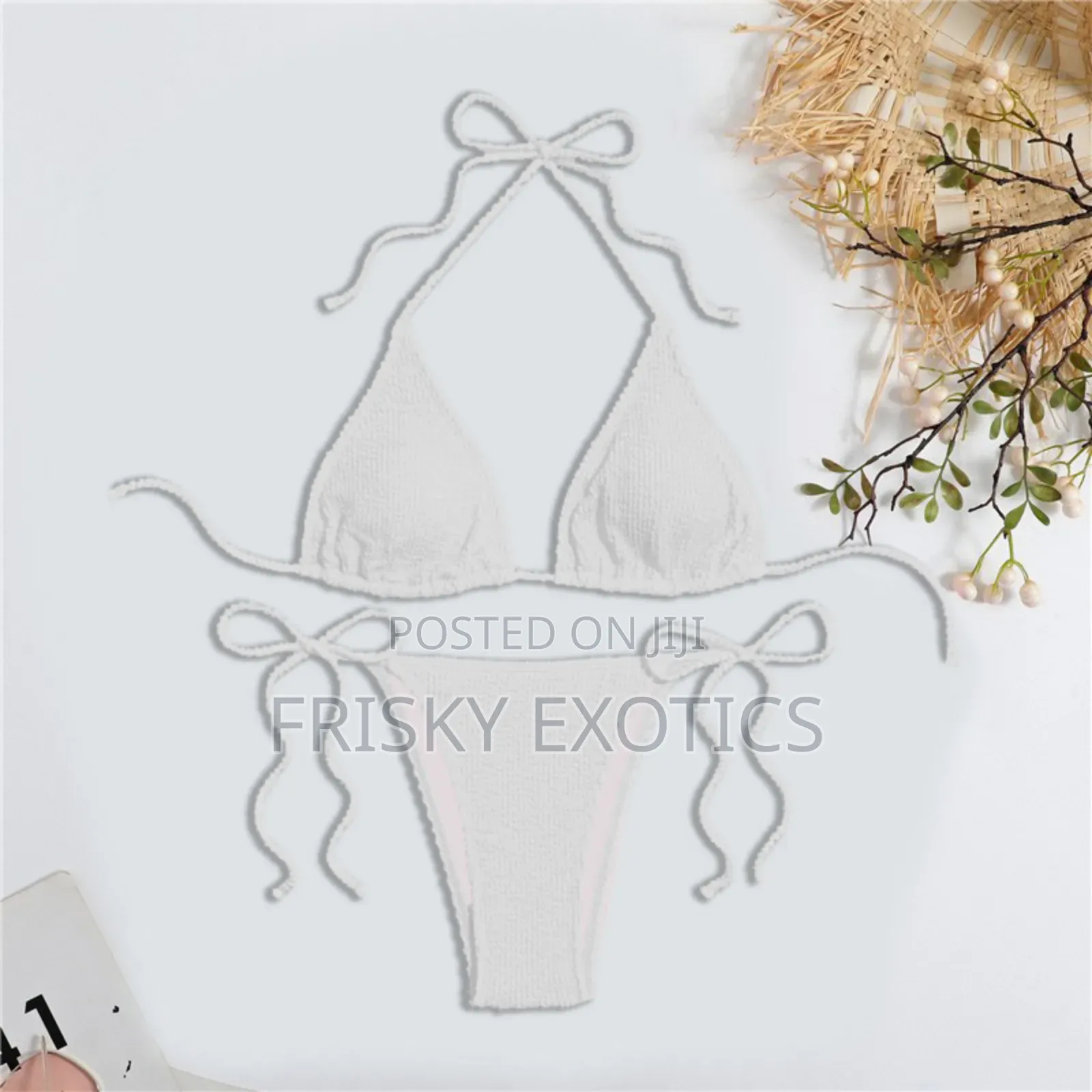 3pcs White Bikini Beach Wear in Ikeja - Clothing, Frisky Exotics | Jiji.ng