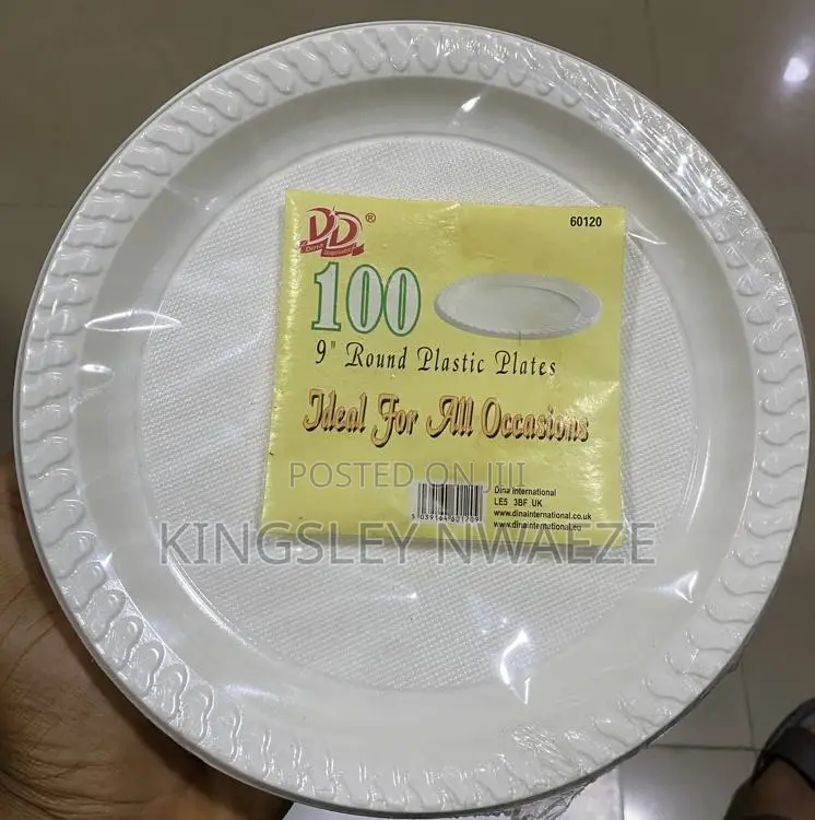 Dina Disposable Plastic Plate (100 Per Pack) in Dutse-Alhaji ...
