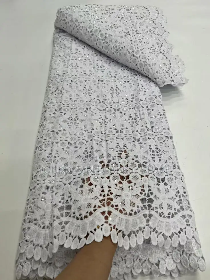 White Cord Lace, Grey, Gray Lace, Owanbe, Traditional, Naming Ceremony ...