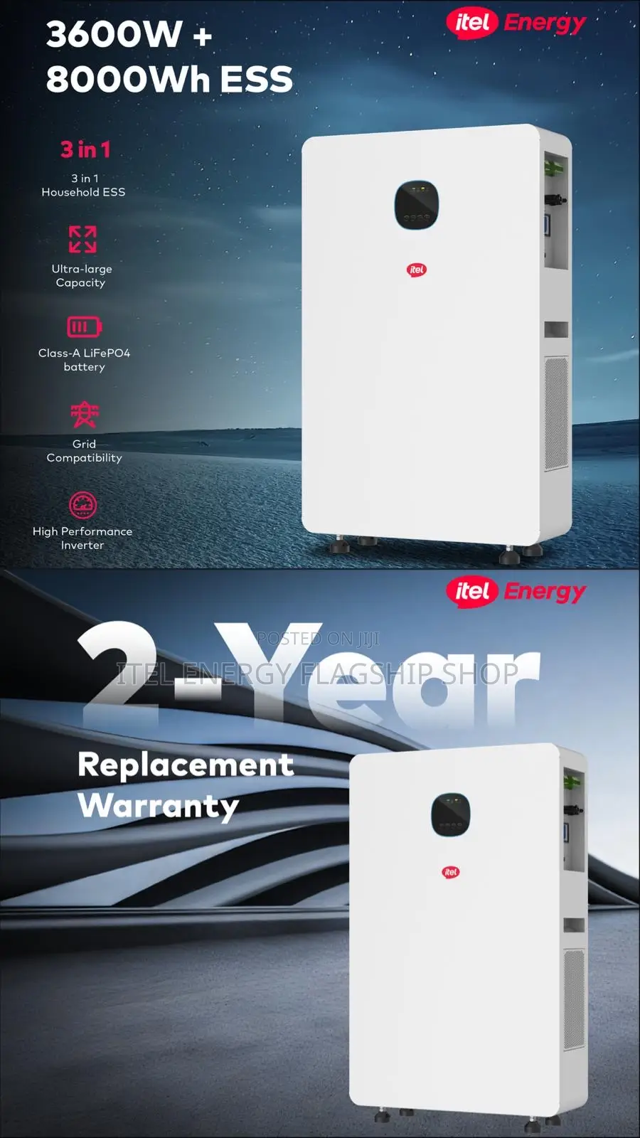 Itel Energy 3.6kw All-in-one Solar Power System With 8kwh Battery in ...