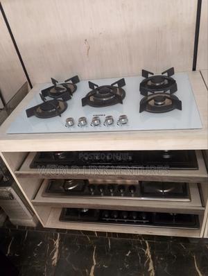 Phiima Cabinet Gas Cooker 5 Burners Automatic Ignition Switch Glas Tp ...