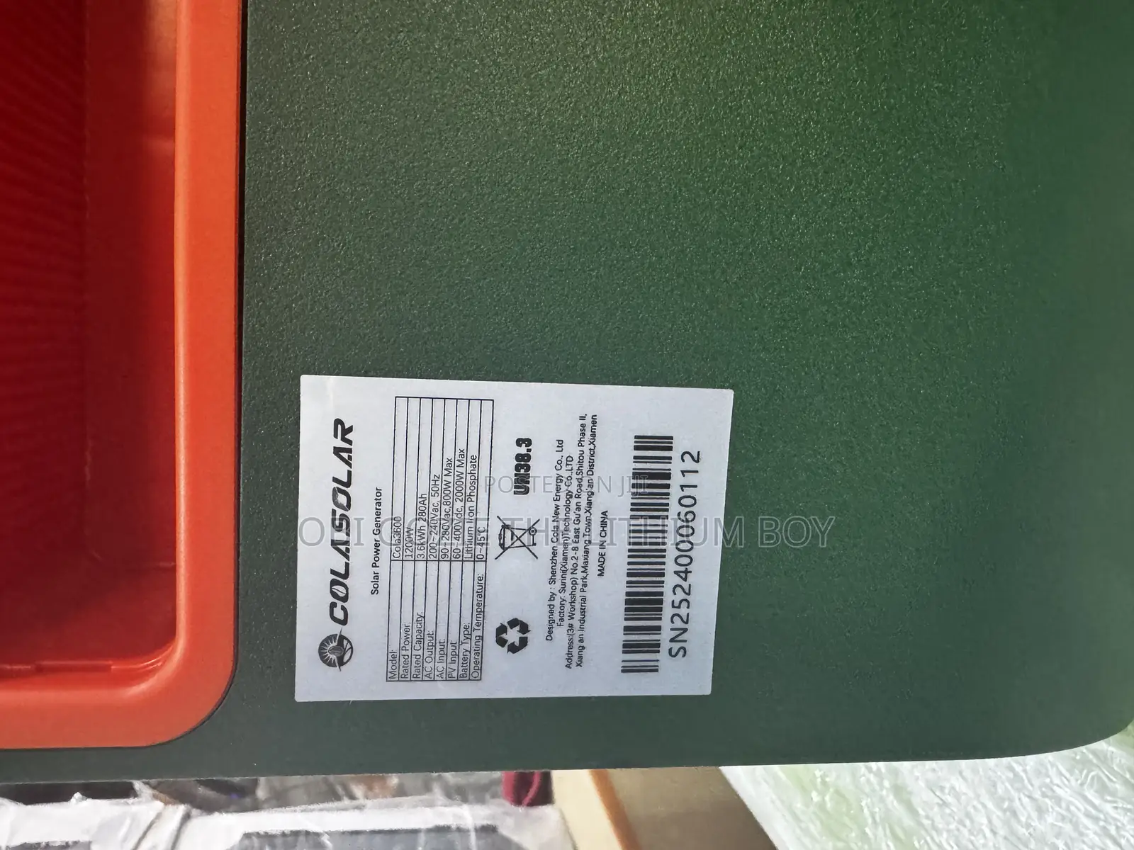 3.6kwh 1200watts Cola Solar Gen . Professional Solar Vendor. in Jabi ...