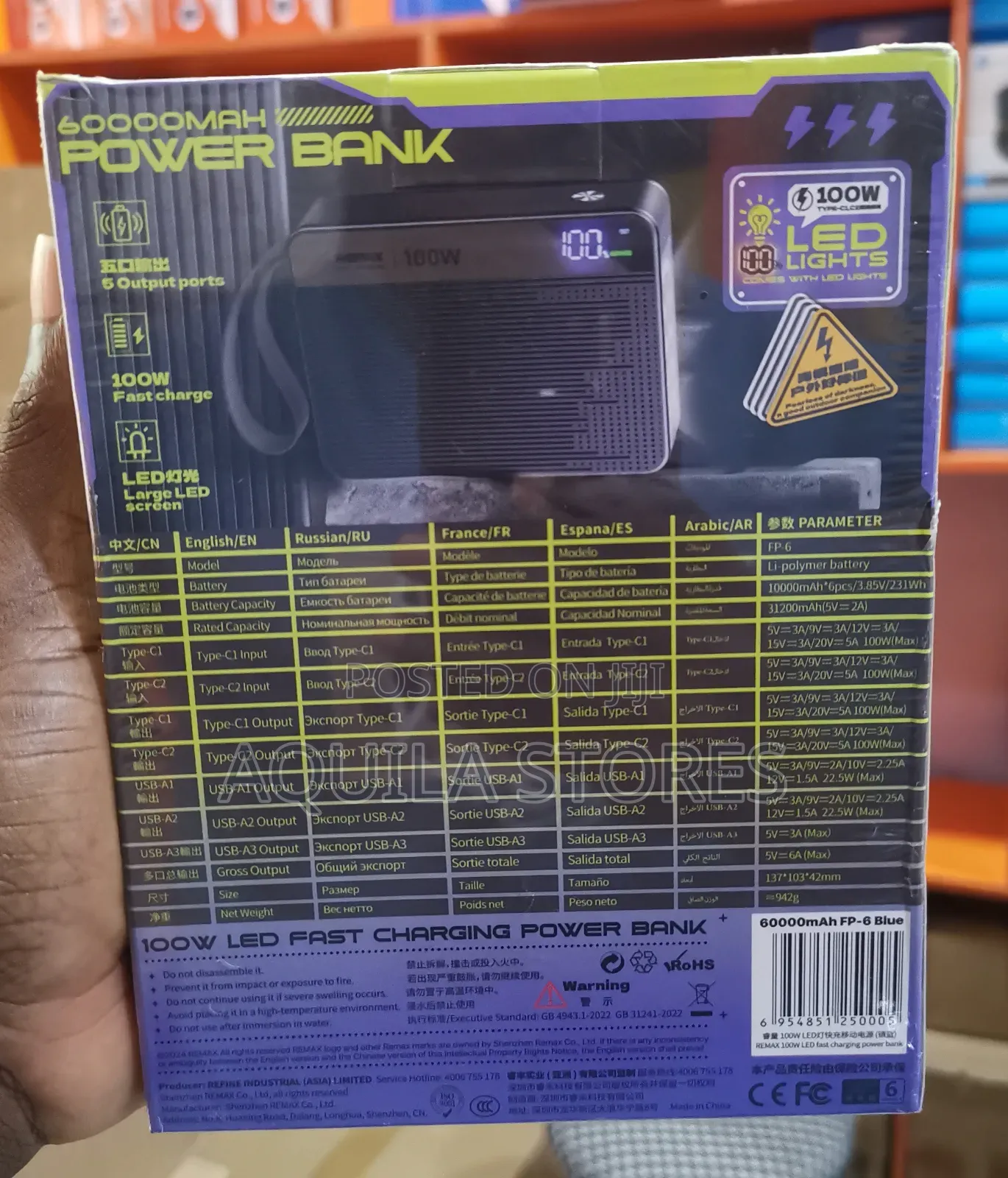 Remax 60000mah Fp-6 100w Led Fast Charging Power Bank in Ikeja ...