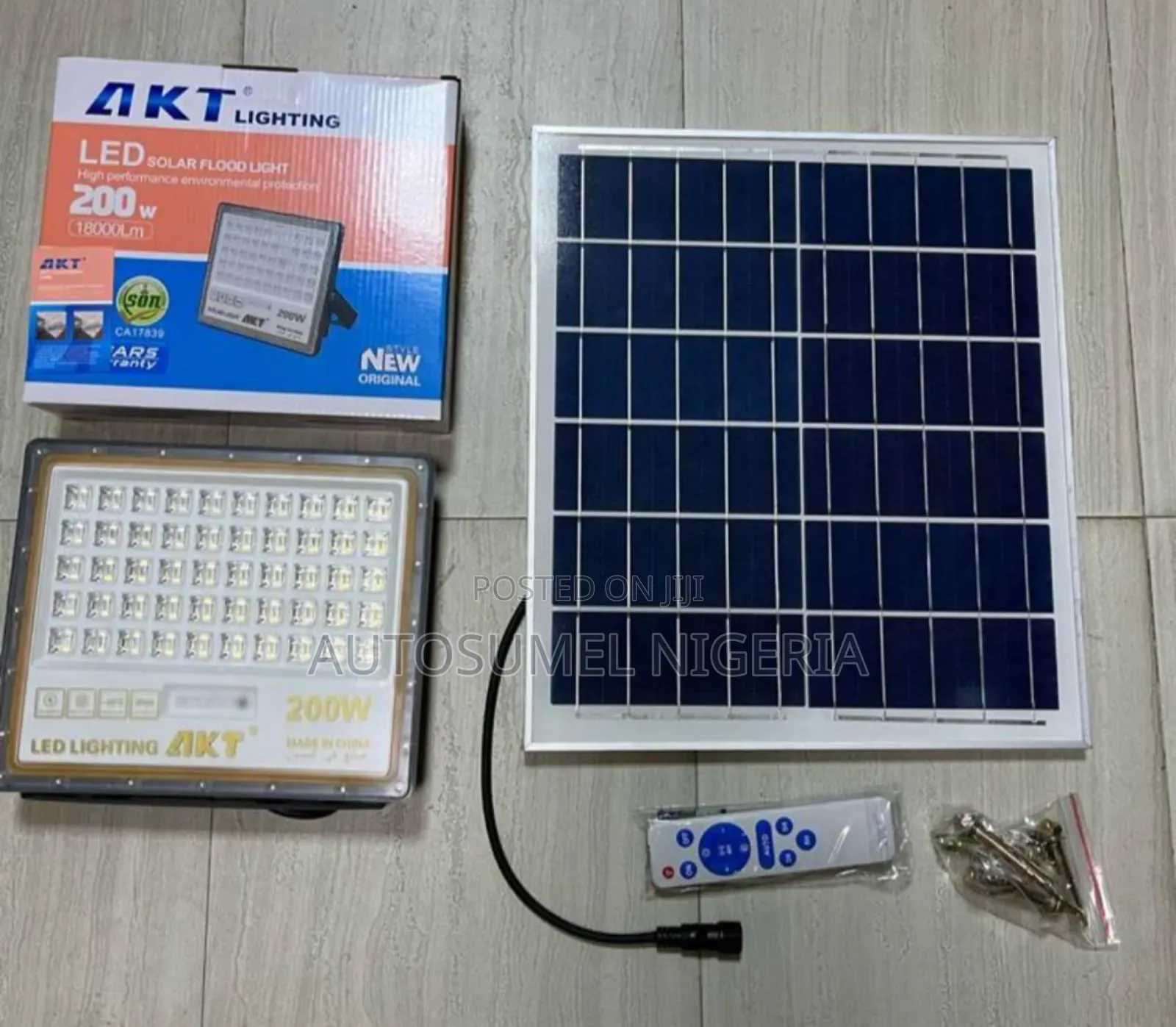 Akt 200w Solar Floodlight With Separate Panel in Ikeja - Electrical ...