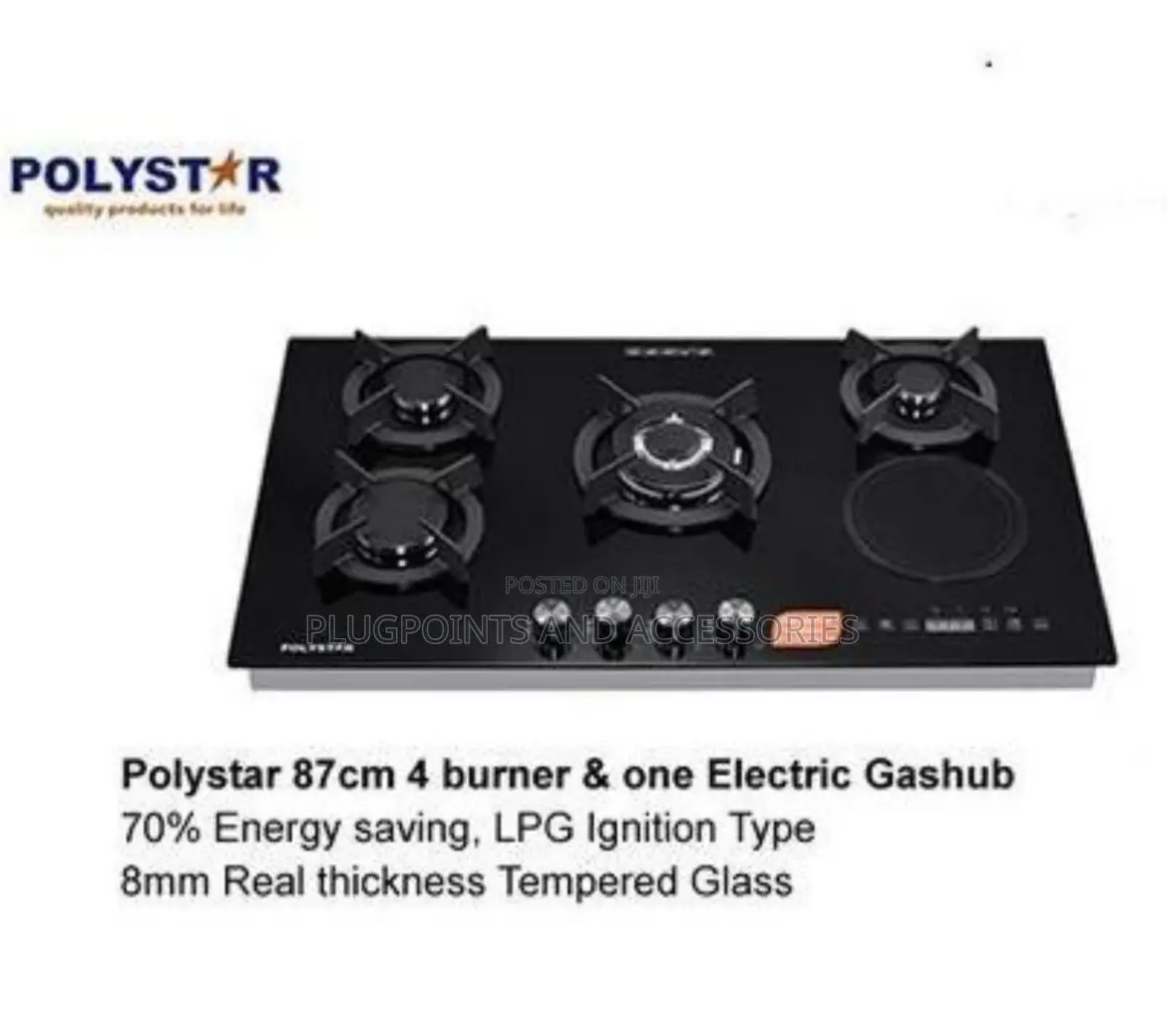 Polystar 4 Gas Burners 1 Electric Inbuilt Cooker Clearances Sales in ...