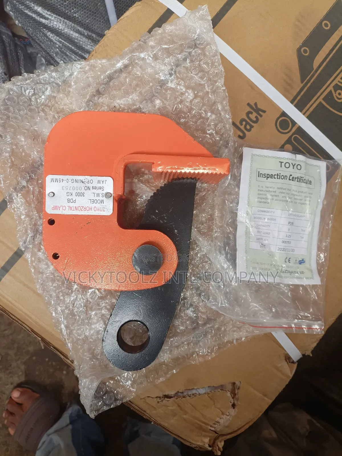 Toyo Horizontal Plate Lifting Clamp 3,000kg (3ton) in Port-Harcourt ...