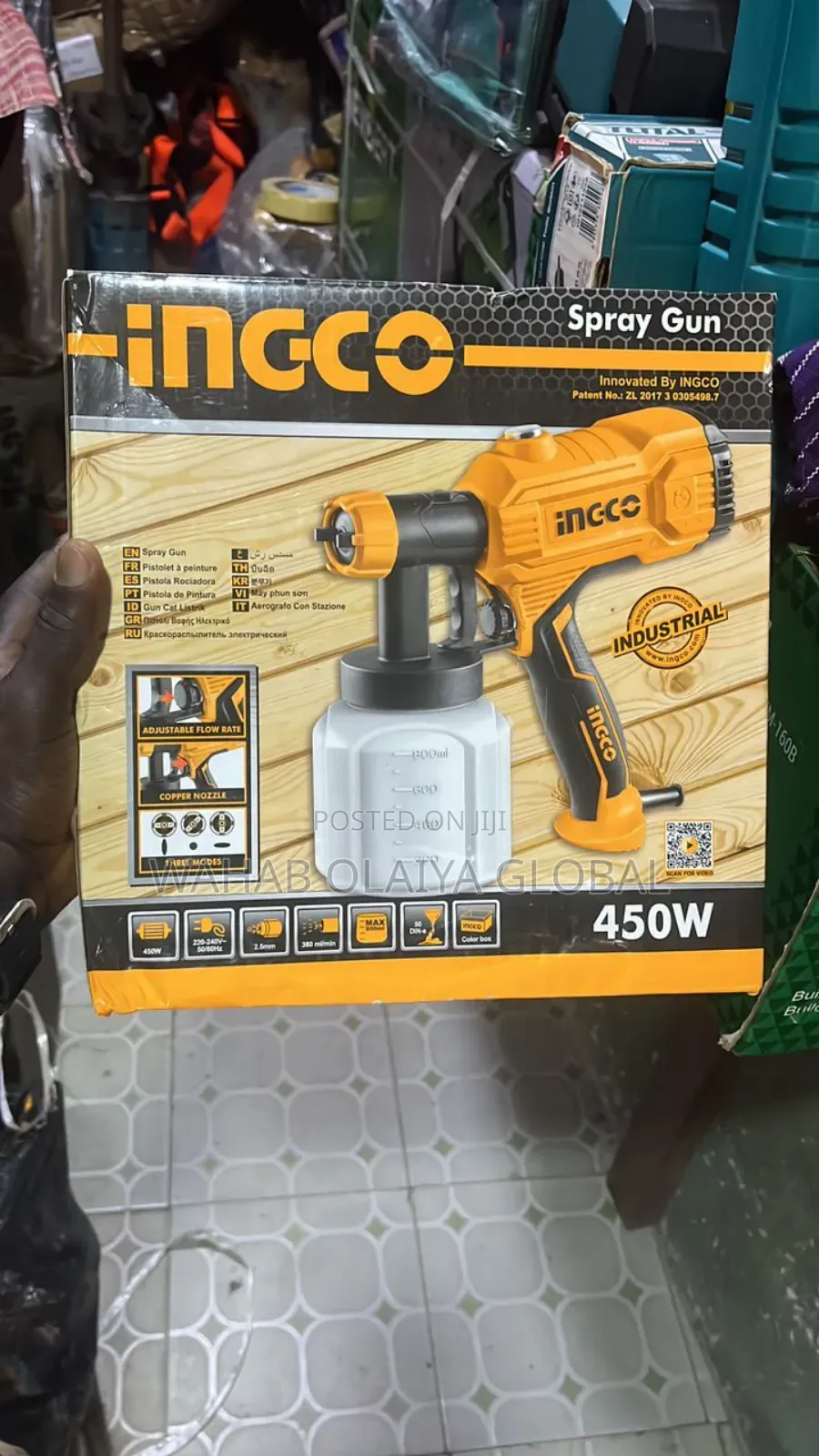 Ingco Total 450w Electric Spray Gun – Efficient Smooth Paintin Tool in ...