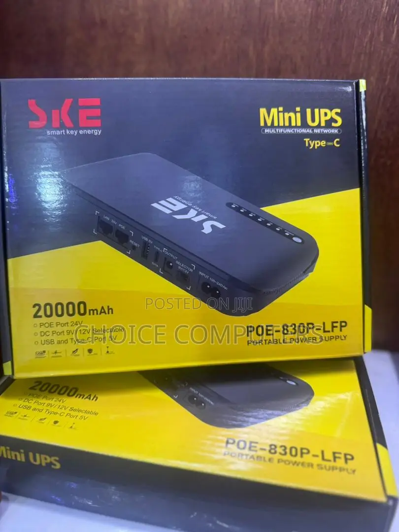 Ske Mini Dc Ups Poe Router Power Bank 20000mah For Wifi Router & Cctv ...