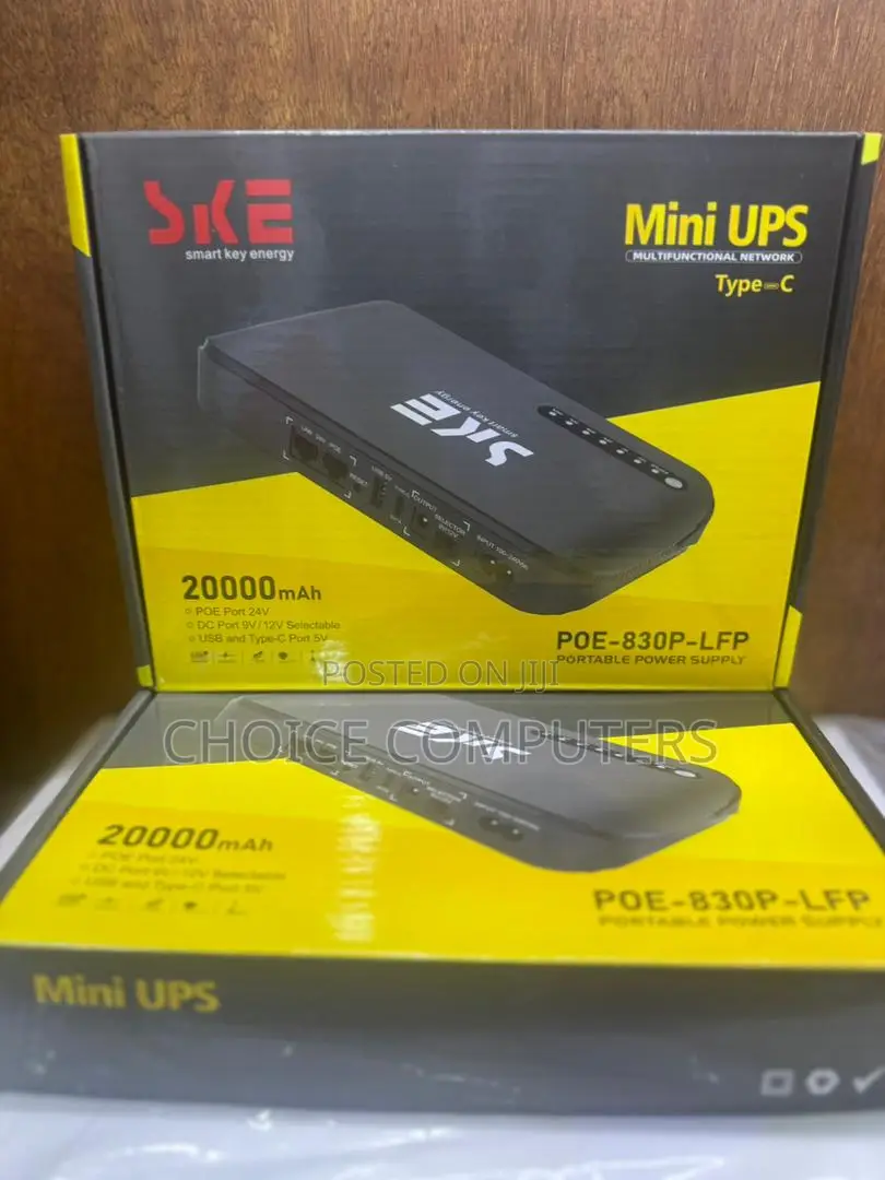 Ske Mini Dc Ups Poe Router Power Bank 20000mah For Wifi Router & Cctv ...