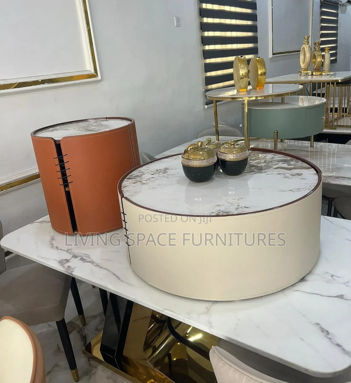 Marble Top Coffee Table With a Side Stool in Ajah - Furniture, Living ...