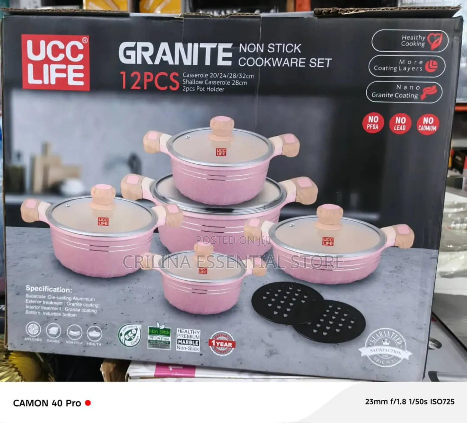 Ucc Life 12pcs Granite Non-Stick Cookware Set in Orile - Kitchenware ...