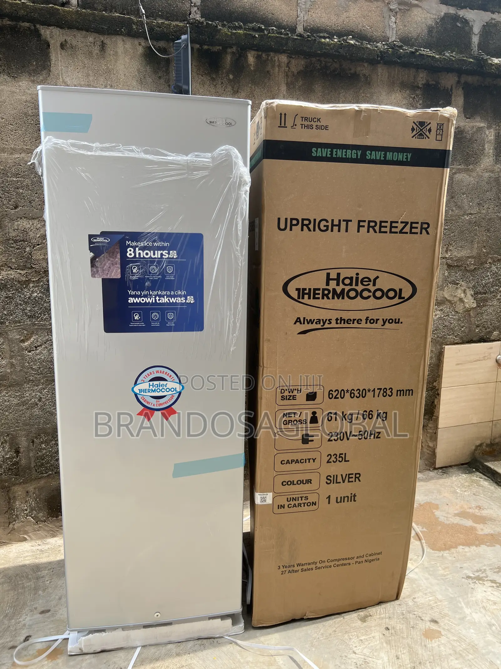 Haier Thermocool Hf-250bs – Upright Freezer With Large 235l Capacity in ...