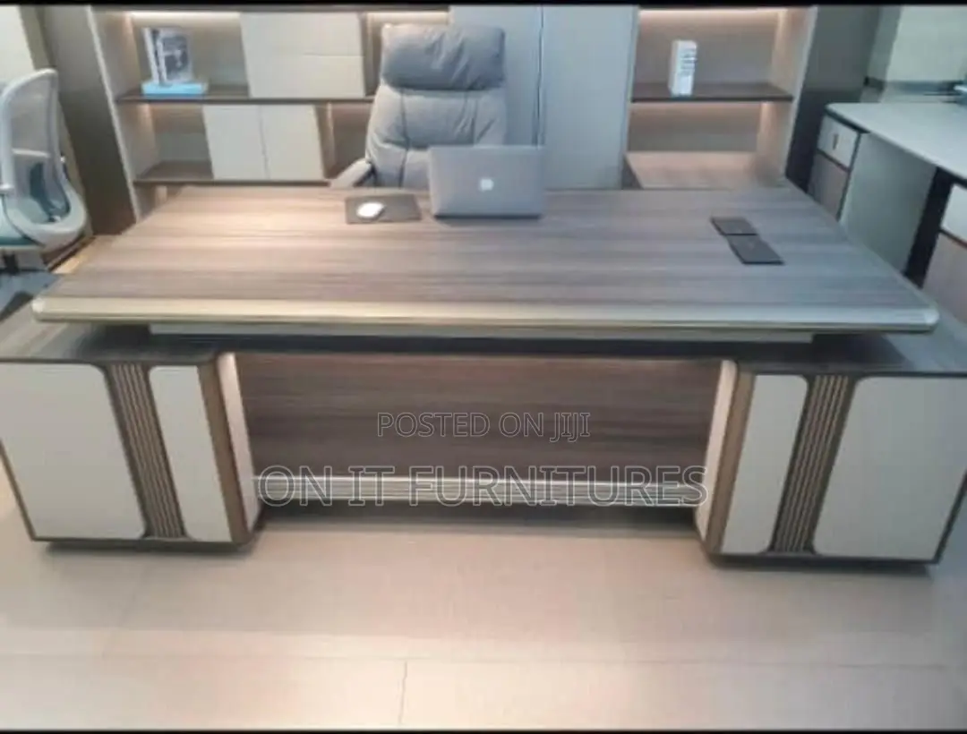 Luxury 1.8m Executive Office Desk With Side Extension Storage Drawers ...