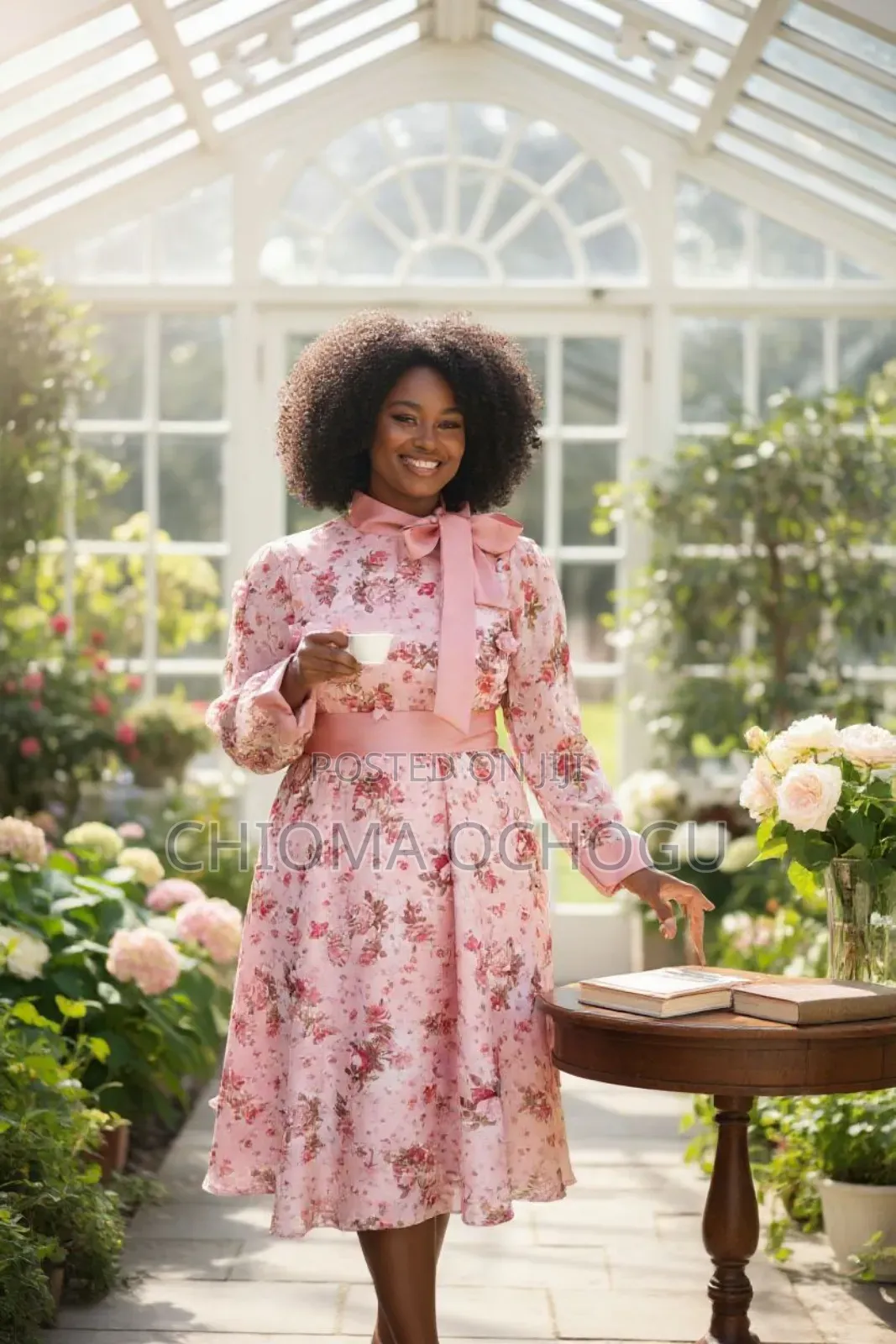 Plus Size Peach Tie Neck Office Dress With Sleeves in Wuse 2 - Clothing, Chioma Ochogu | Jiji.ng