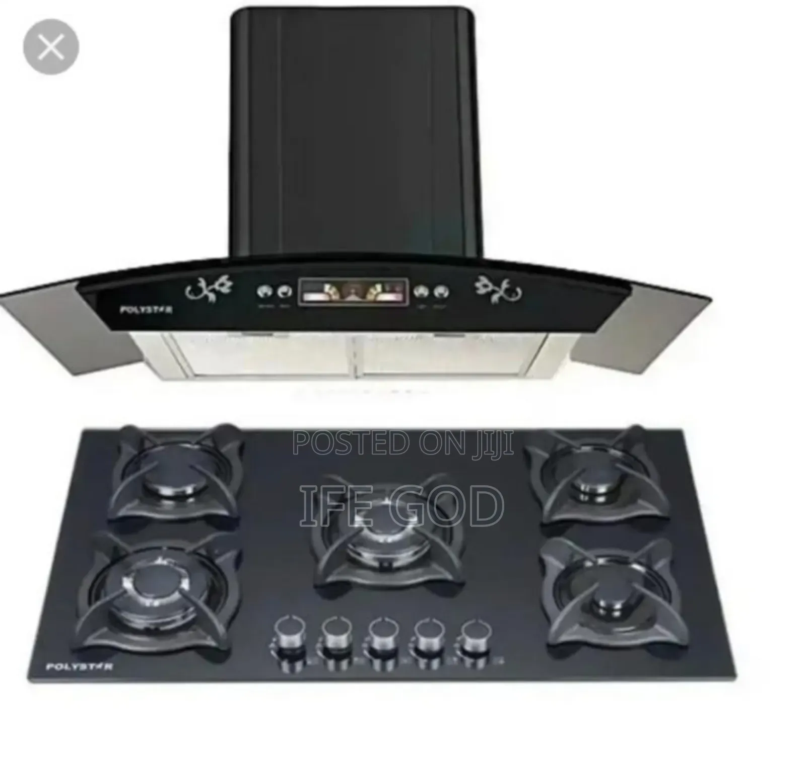 Original Polystar Built-in Gas Cooker Hob Automatic Heat Extractor in ...