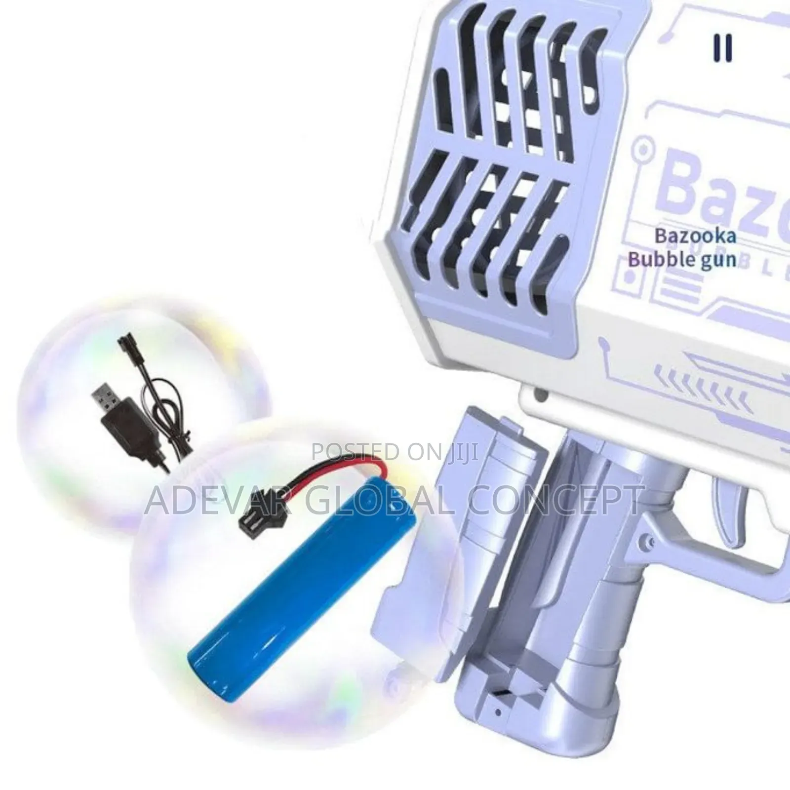69 Holes Rechargeable Children's Handheld Bazooka Bubble Machine Gun in ...