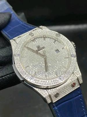 Hublot Quality Luxury Men Iced Genuine Leather Wristwatch in Lagos ...